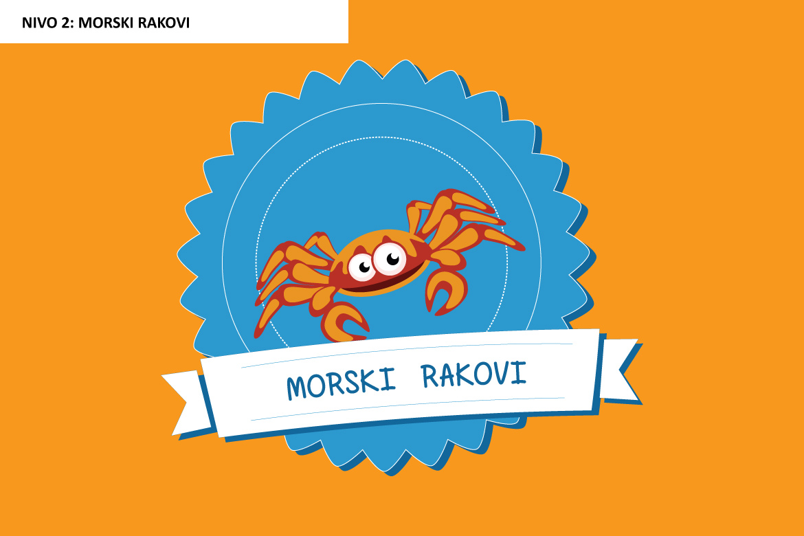 Nivo 2 – Morski rakovi – Mornar – Škola plivanja i ronjenja